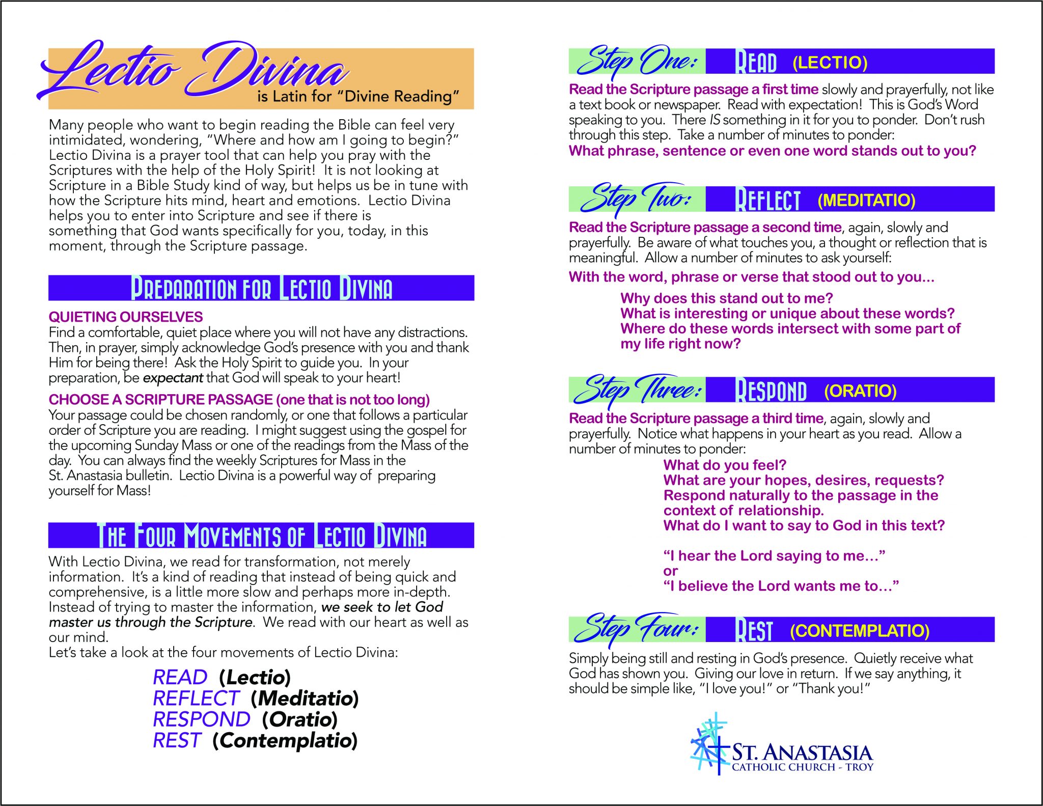 Pray with Lectio Divina - St. Anastasia